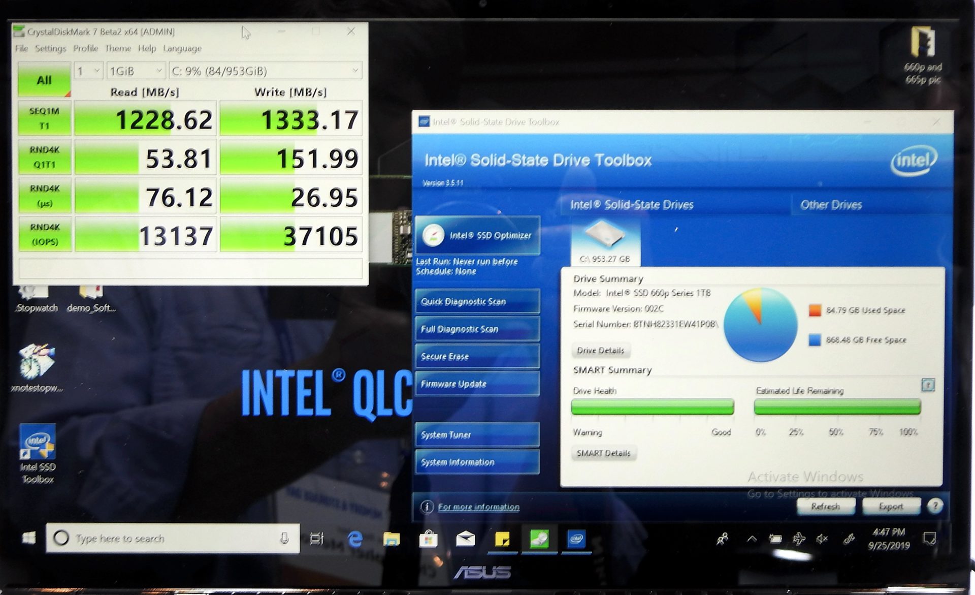 Intel showcases the 665P - a faster, denser consumer-level QLC flash drive