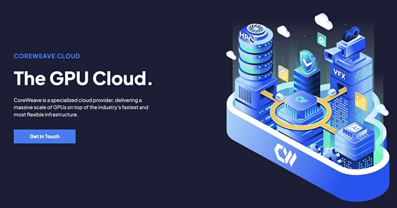 CoreWeave GPU-as-a-Service cloud farm using VAST storage