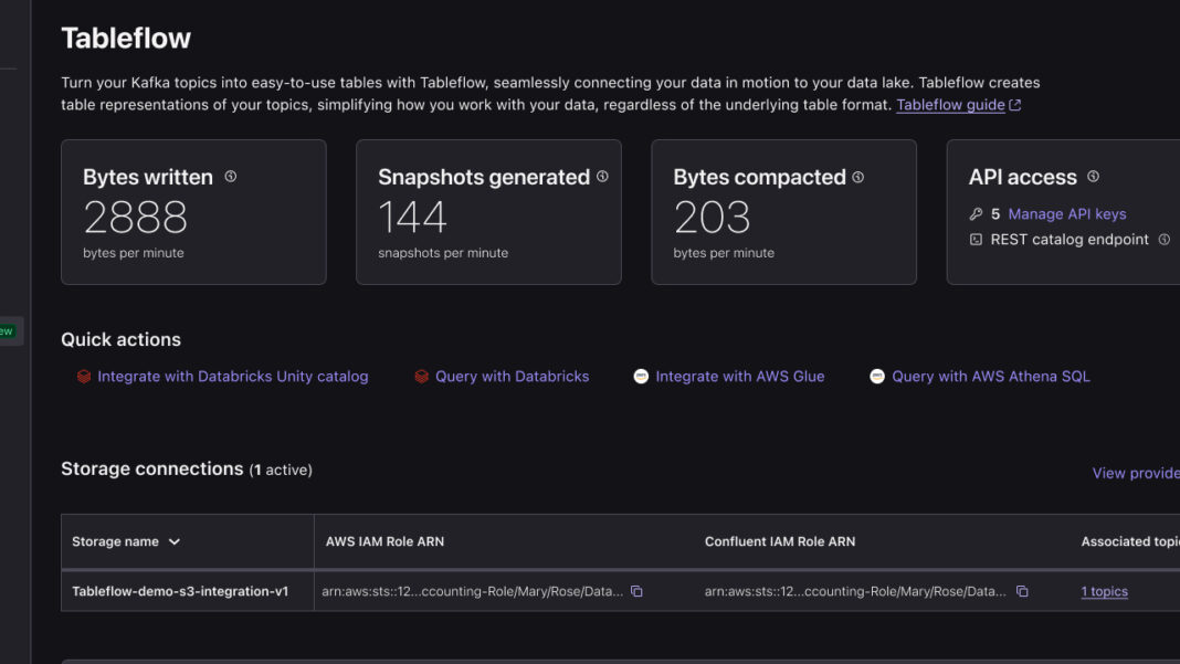 Confluent Tableflow unlocks real-time AI with Delta Lake and Iceberg – Blocks and Files