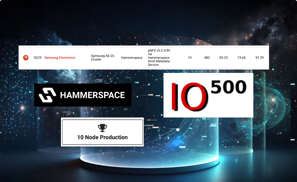Hammerspace bangs IO500 performance bell with its standard software